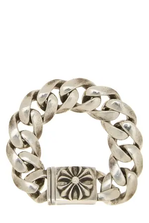 Chrome Hearts Sterling Cross Id Bracelet - Silver