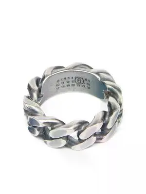 MAISON MARGIELA Curb-chain Ring - Silver