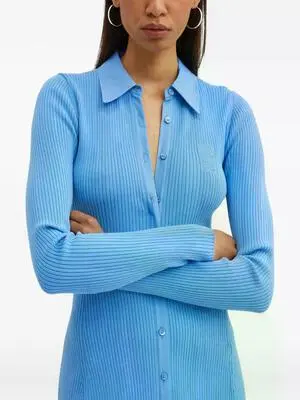 Moschino Ribbed Buttoned Mini Dress