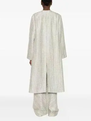 FORTE_FORTE Striped Long Coat - Neutrals