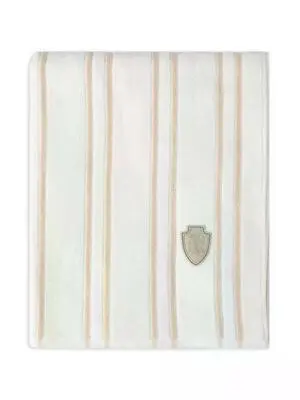 Brunello Cucinelli Striped Cotton Terrycloth Towel - White