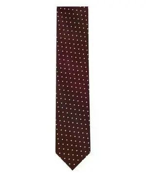 TOM FORD Polka-dot Silk Neck Tie - Red
