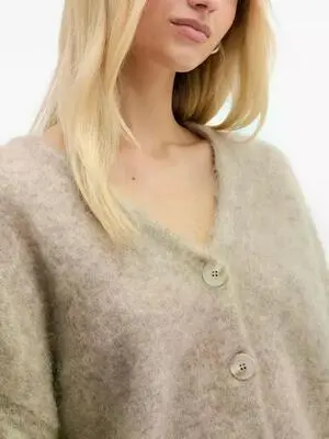GESTUZ Button V-neck Cardigan - Neutrals