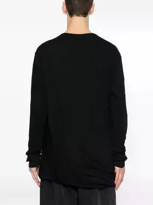 Rick Owens Jumbo Double Long-sleeved T-shirt - Black
