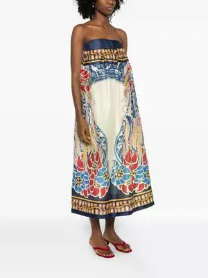 La DoubleJ Geometric-print Midi Dress
