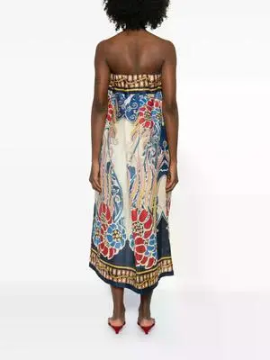La DoubleJ Geometric-print Midi Dress