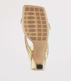Bottega Veneta Riva Heeled Sandals 90 - Silver