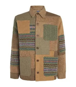 Polo Ralph Lauren Wool-cashmere Patchwork Utility Cardigan