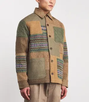 Polo Ralph Lauren Wool-cashmere Patchwork Utility Cardigan