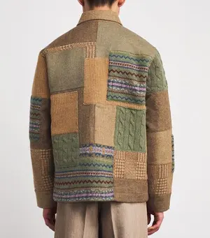 Polo Ralph Lauren Wool-cashmere Patchwork Utility Cardigan