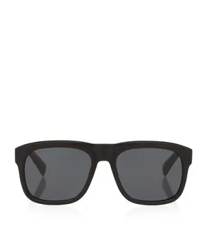 Saint Laurent Acetate Sl 558 Rectangle Sunglasses - Black