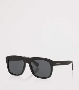 Saint Laurent Acetate Sl 558 Rectangle Sunglasses - Black