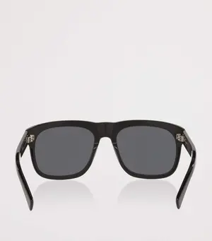 Saint Laurent Acetate Sl 558 Rectangle Sunglasses - Black