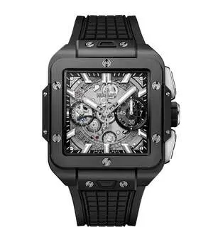 HUBLOT Ceramic Square Bang Unico Magic Watch - Black