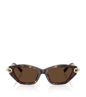 Tiffany & Co. Acetate Cat Eye Sunglasses - Brown