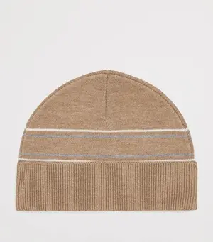 Fusalp Wool Stripe Logo Beanie