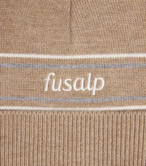 Fusalp Wool Stripe Logo Beanie