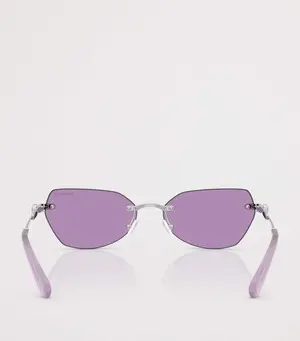 SWAROVSKI Sk7038 Irregular Sunglasses - Silver