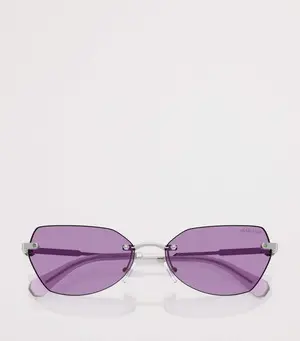 SWAROVSKI Sk7038 Irregular Sunglasses - Silver