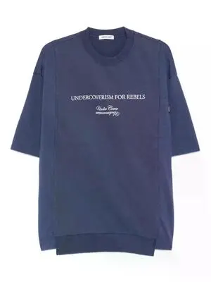 Undercover Lettering-print T-shirt - Blue