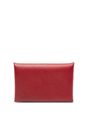 Hermès 2017 Epsom Calvi Card Holder - Red