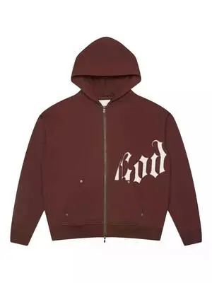 GODSPEED Logo Zip Hoodie - Brown