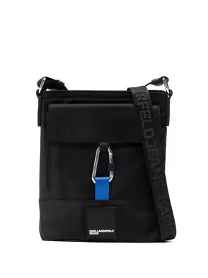 Karl Lagerfeld Webbing Strap Messenger Bag - Black