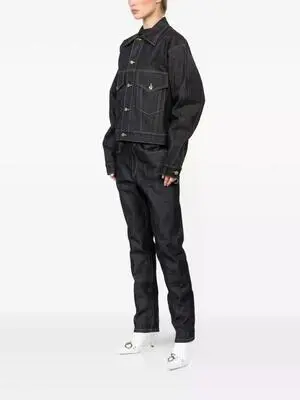 SETCHU Contrast-stitching Denim Trucker Jacket