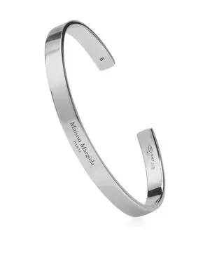 MAISON MARGIELA Logo Cuff Bracelet - Silver