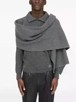 MAISON MARGIELA Collar Ribbed Scarf