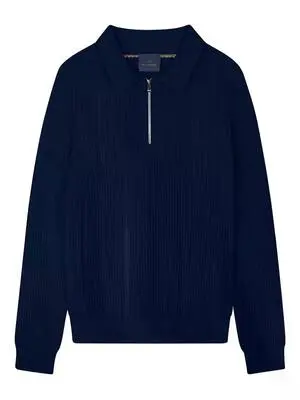 Paul & Shark Zipped Polo Shirt - Blue