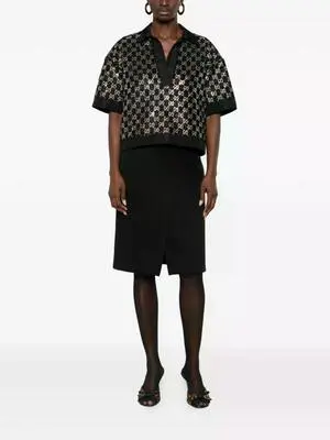 Gucci Sequin V-neck Top
