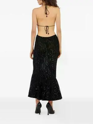 Roberto Cavalli Sequined Drawstring Dress