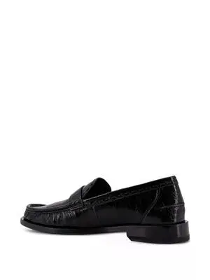 Fendi Missina Leather Loafers - Black