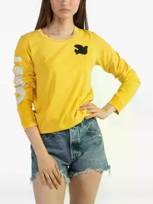 FREECITY Graphic-print Long-sleeve T-shirt - Yellow