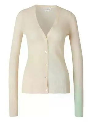 Victoria Beckham Ribbed V-neck Cardigan