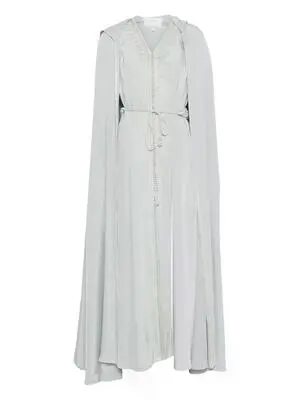 REEM AL DHAHERI Embroidered Hooded Kaftan Set