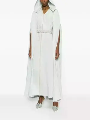 REEM AL DHAHERI Embroidered Hooded Kaftan Set