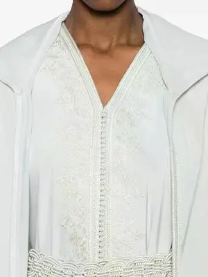 REEM AL DHAHERI Embroidered Hooded Kaftan Set