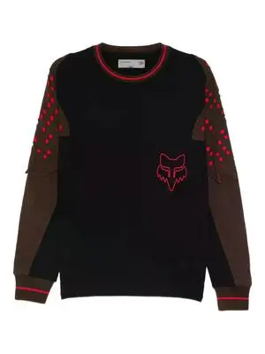KIKO KOSTADINOV Perforated Long-sleeve Sweatshirt - Black