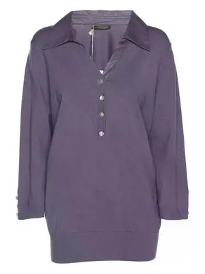 Marina Rinaldi Buttoned Polo Top