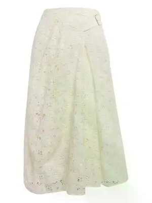 Victoria Beckham Lace Midi Skirt