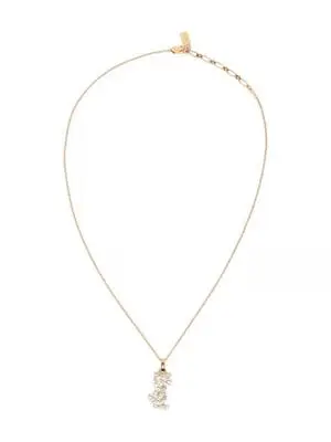 Saint Laurent Logo-pendant Necklace - Gold