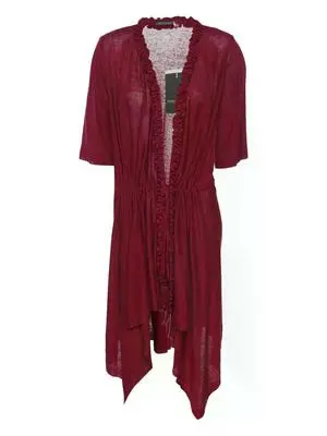 Marina Rinaldi Ruffle Drawstring Cardigan-coat