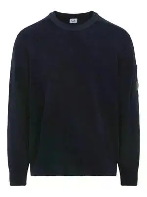 C.P. COMPANY Crew Neck Sweater With Sleeve Patch