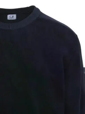 C.P. COMPANY Crew Neck Sweater With Sleeve Patch