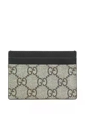 Gucci Gg Supreme Card Holder - Neutrals