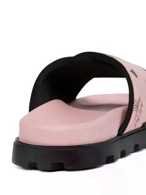 Mcm Logo-motif Flat Sandals