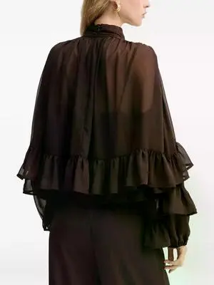 GESTUZ Gzmio Ruffled High-neck Blouse