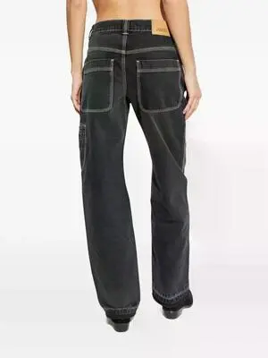 Isabel Marant Étoile Jeyda Embroidered Jeans - Black